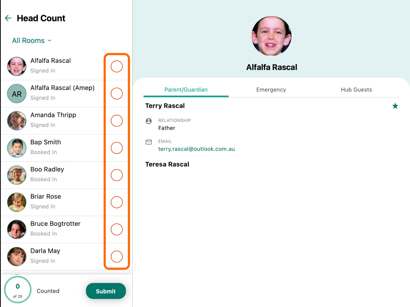 Playground App: Head Counts