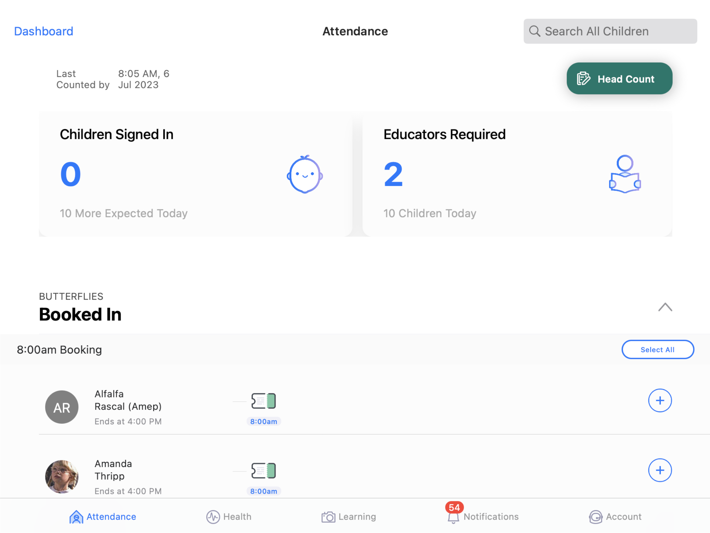 Playground App: Attendance & Absence