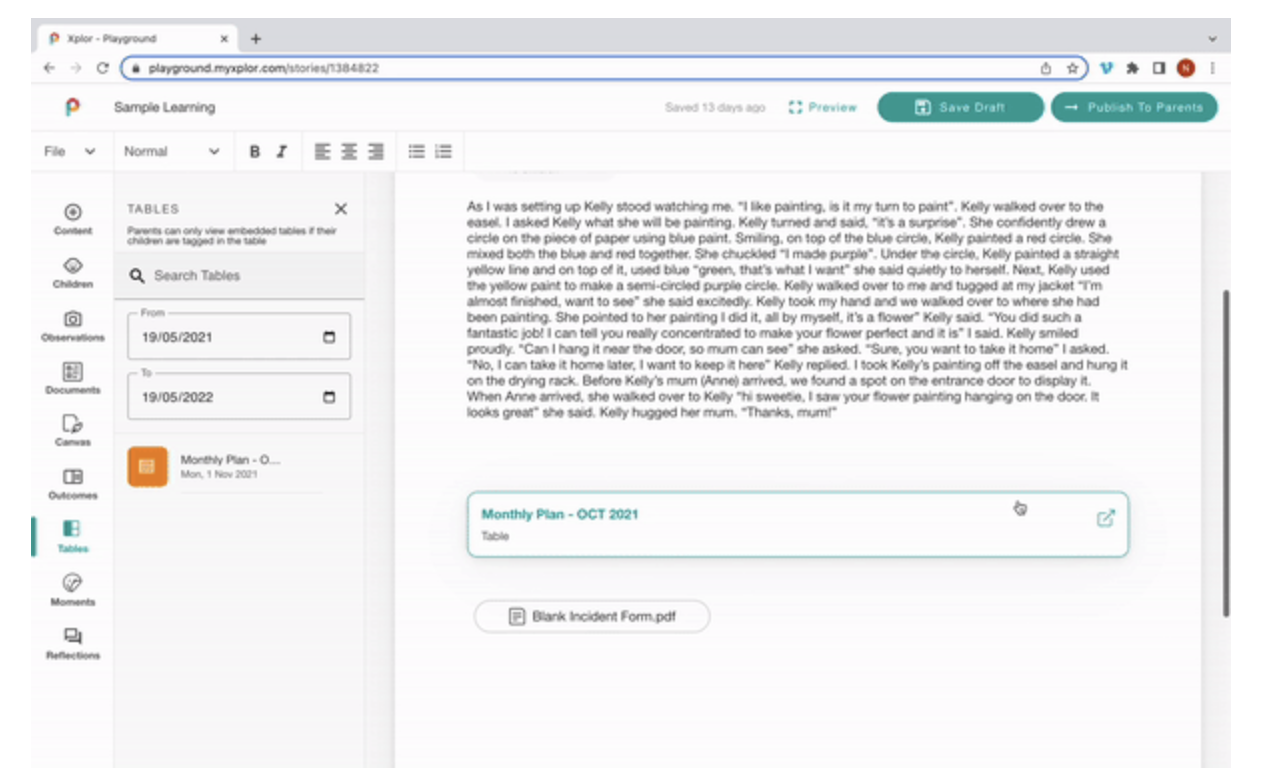 Playground: Documents