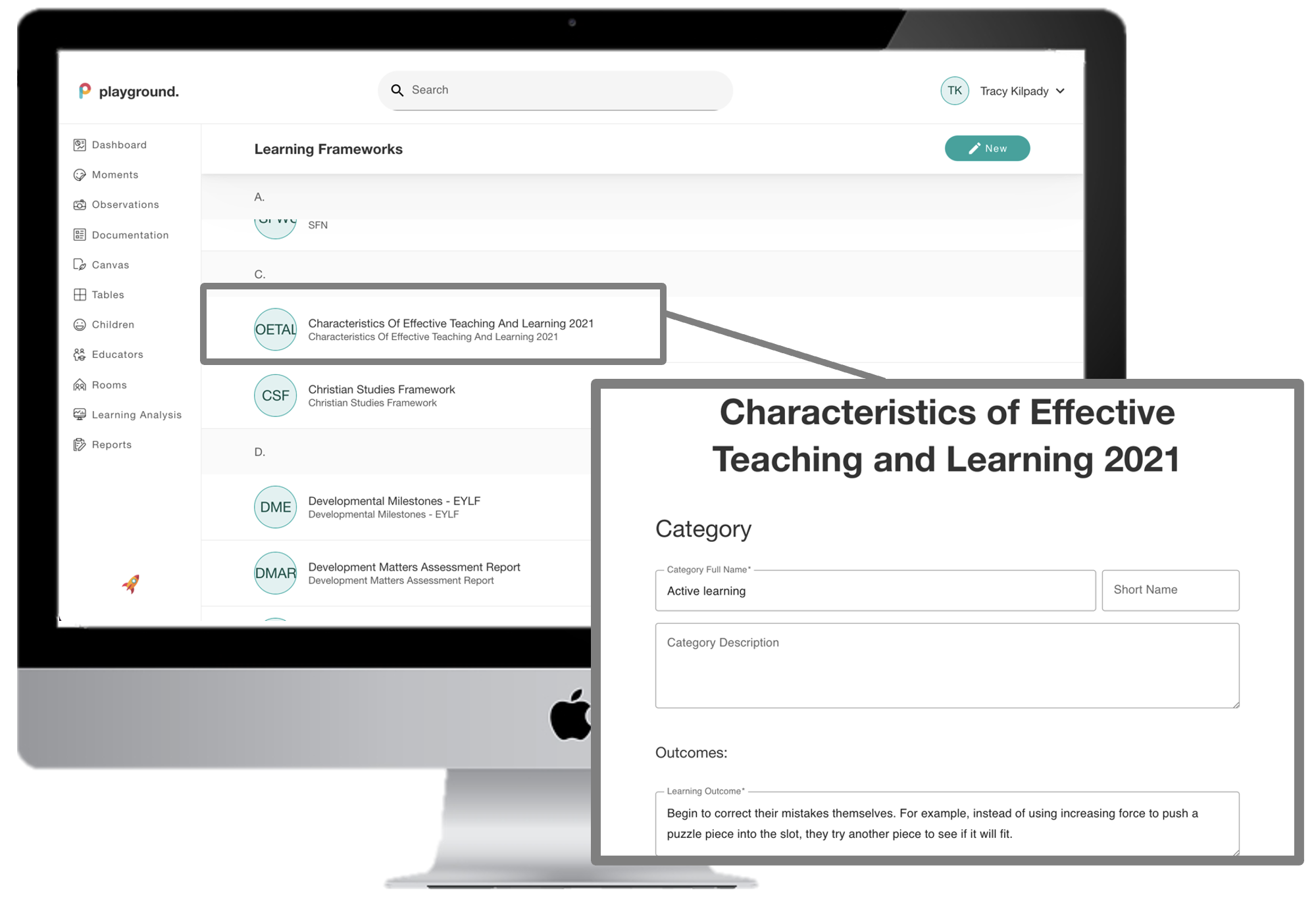 Playground Web: Learning Frameworks