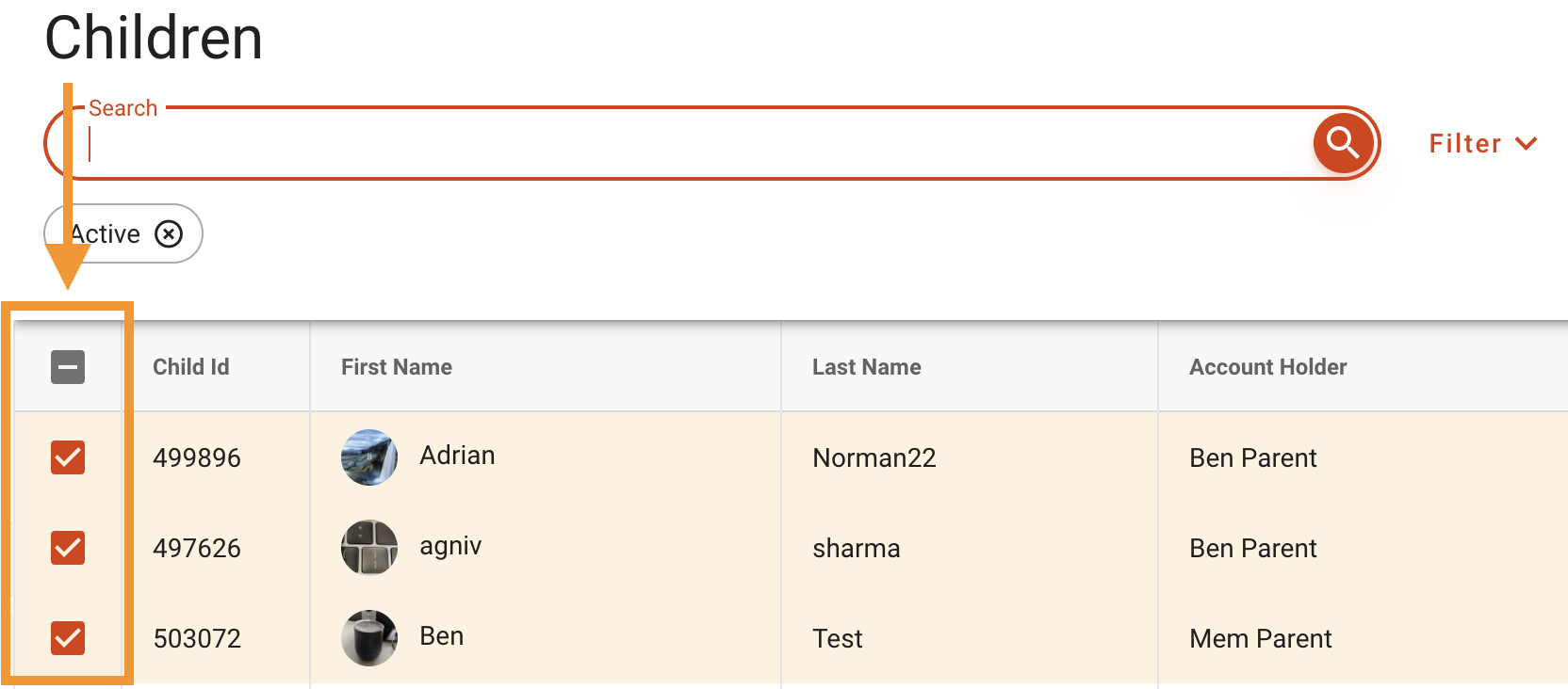 Office: Child Profile Dashboard