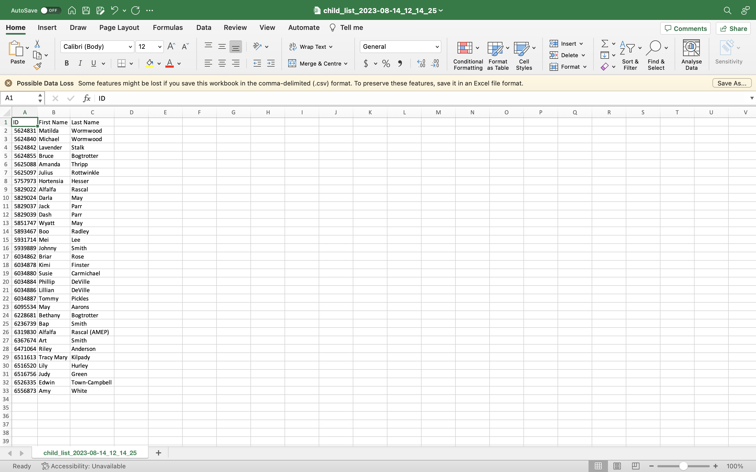Office: Child Profile Dashboard