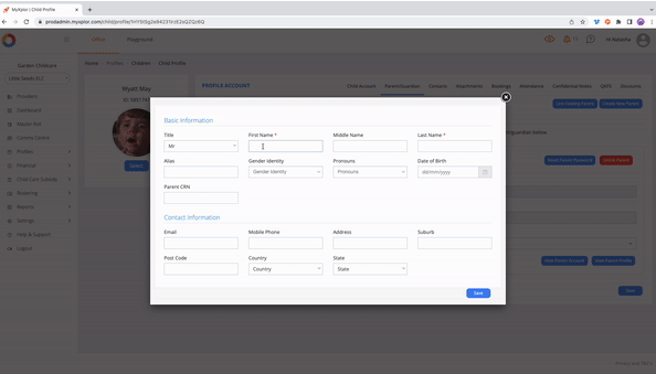 Office: Child Profile