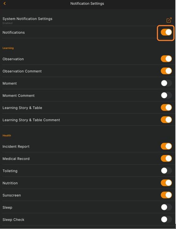 Home App: Notifications
