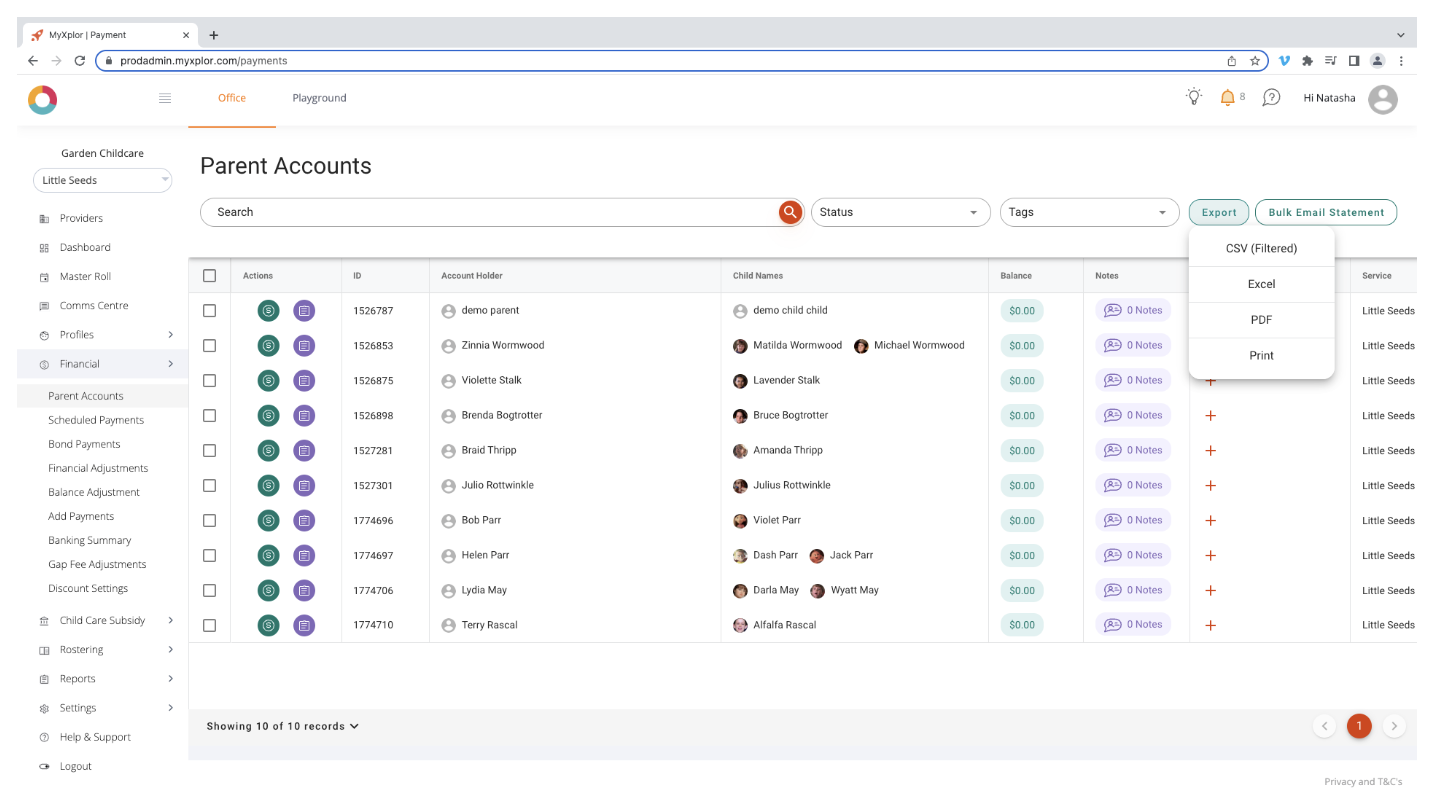 Office: Parent Accounts