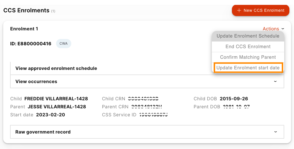 CCS: CCS Enrolment Master Guide