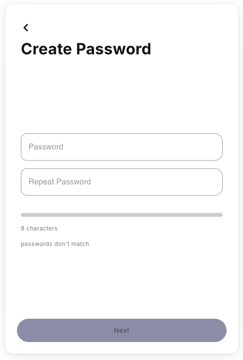 Home App: New Account Set Up