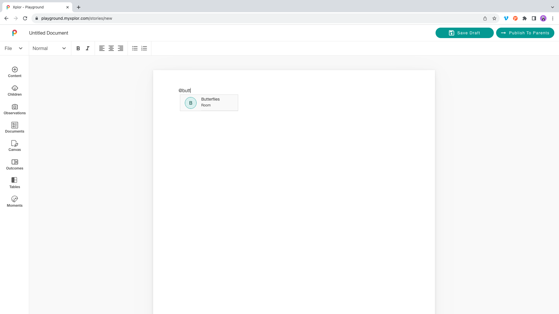 Playground: Documents
