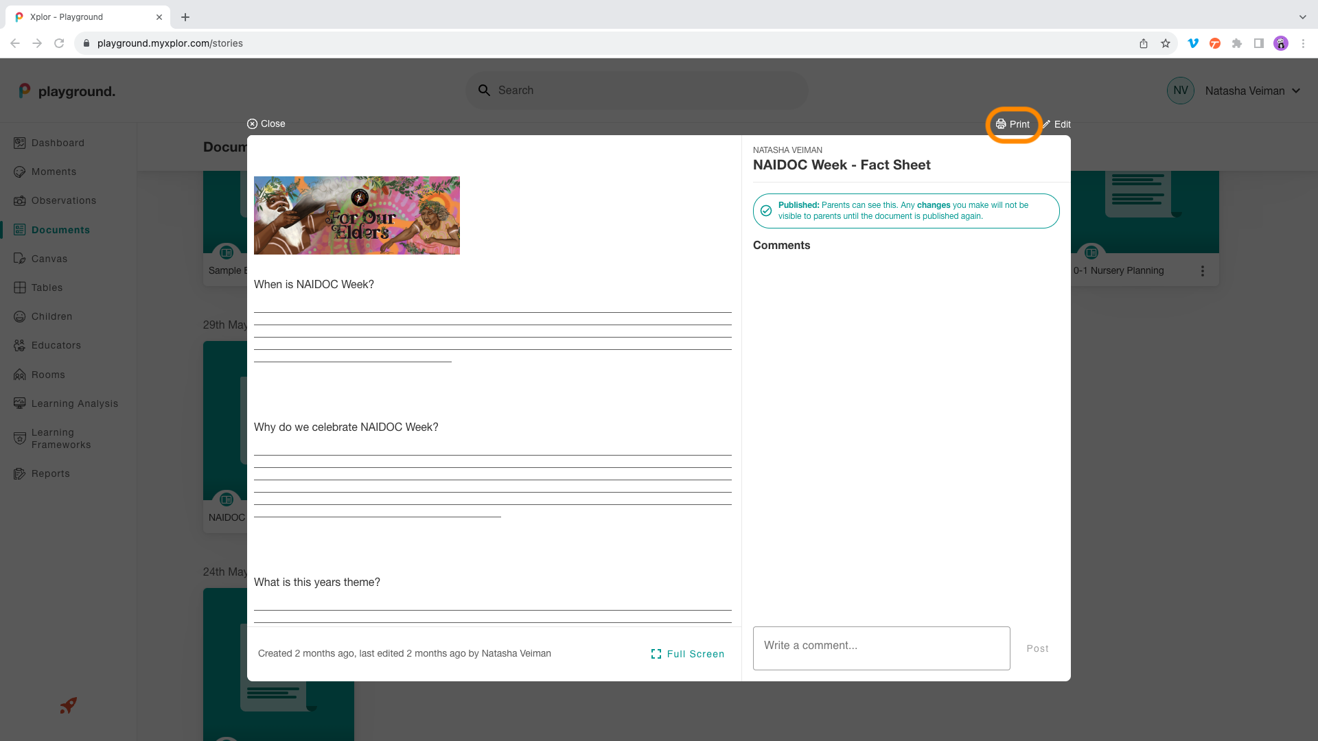 Playground: Documents