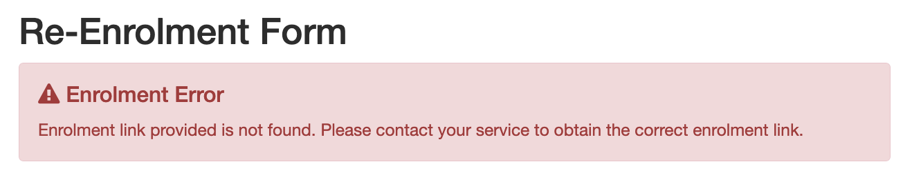 Office: Child Re-Enrolment