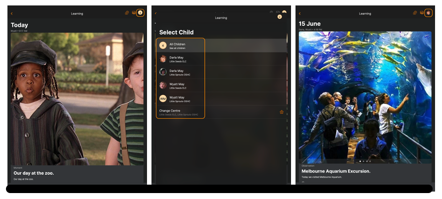Home App: Care Learning Timeline