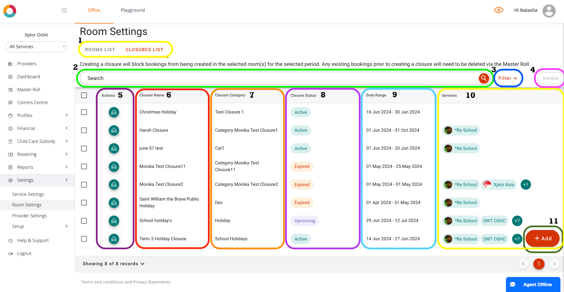 Office: Room Settings