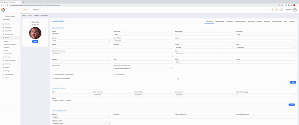 Office: Child Profile