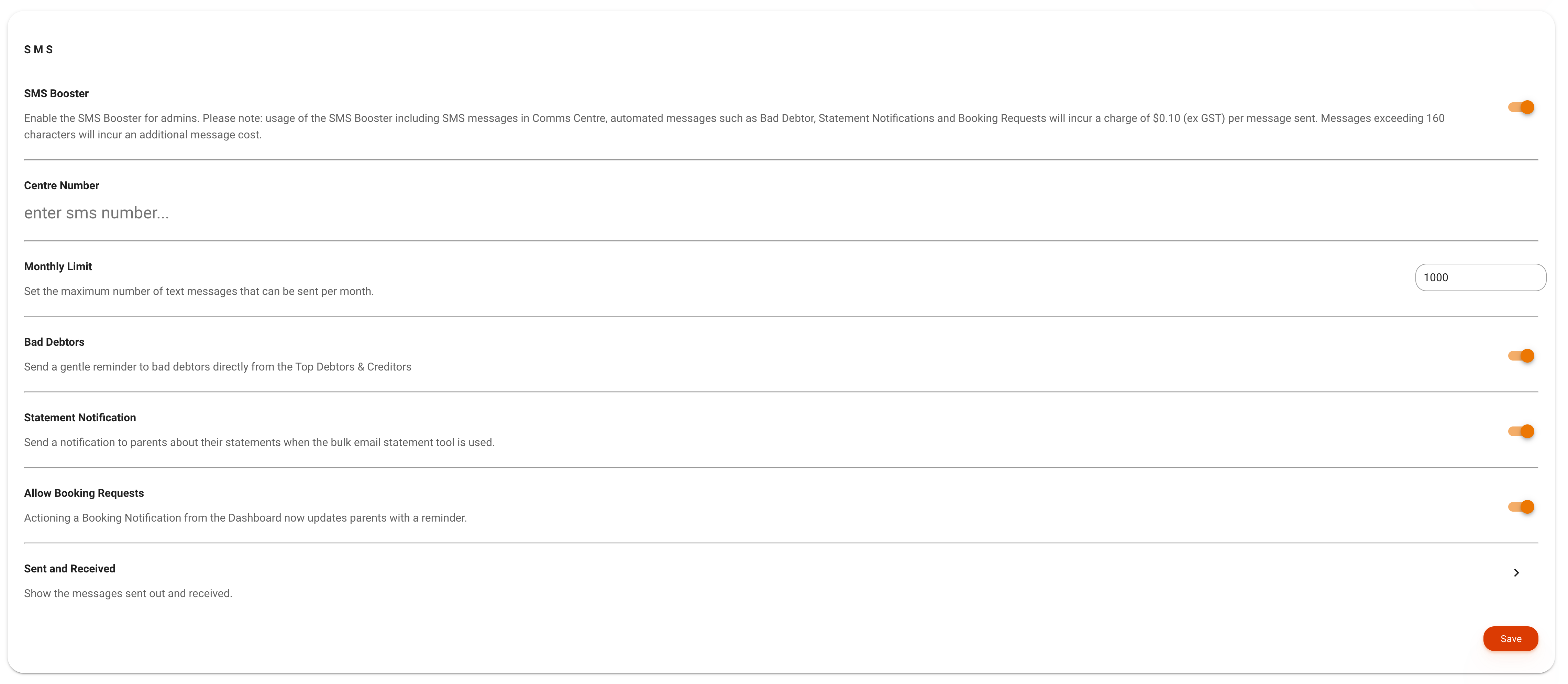 Office: SMS Messages