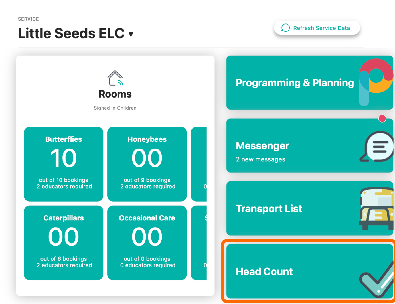 Playground App: Head Counts