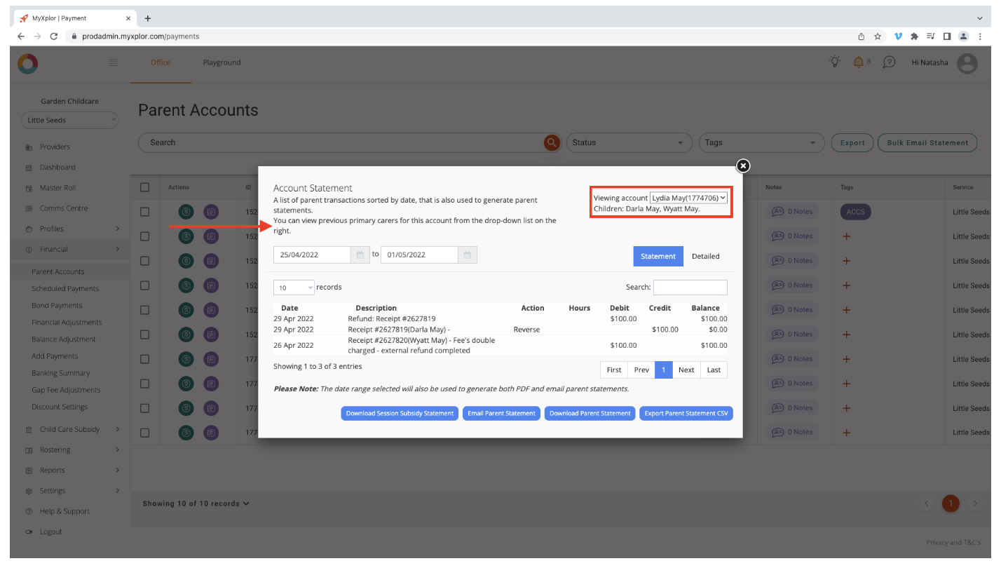Office: Parent Accounts