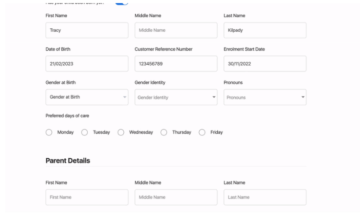 Home: Digital Enrolment Form