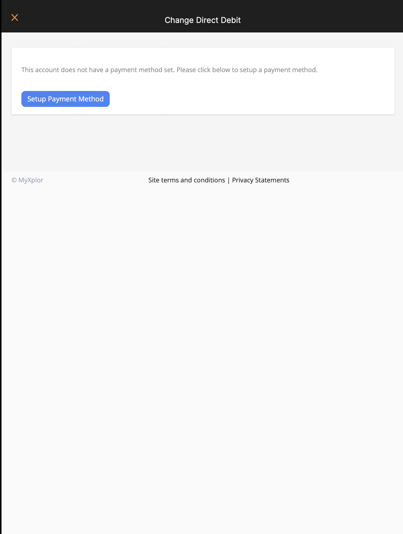 Home: Adding Bank Details
