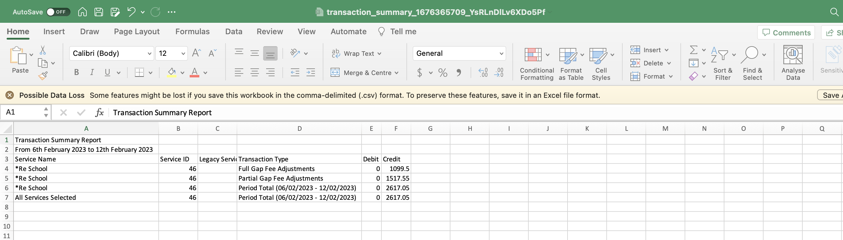 Kindergarten & Preschool: Gap Fee Adjustments