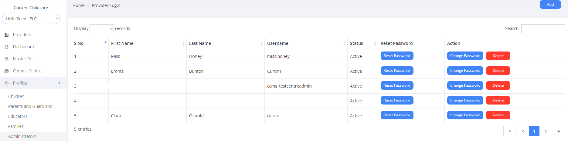Office: Administrator Profiles