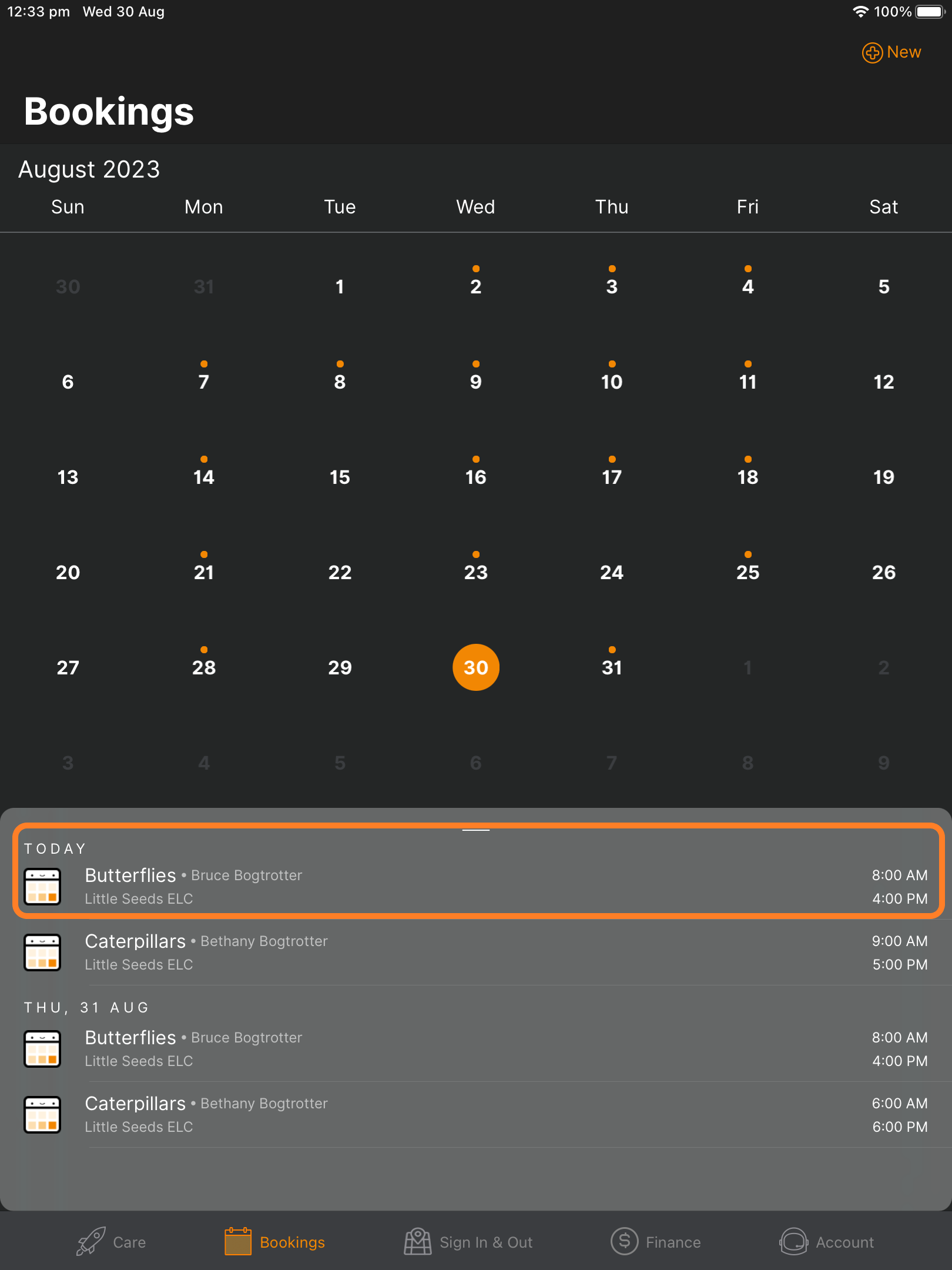 Home App: Booking & Absence Requests