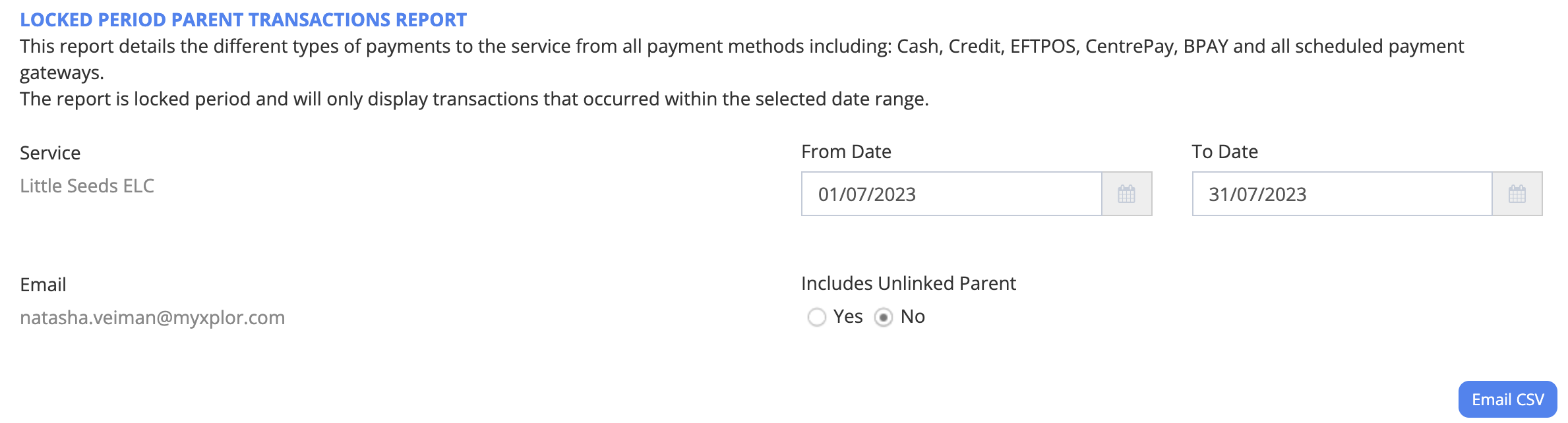 Office: Locked Period Financial Reports