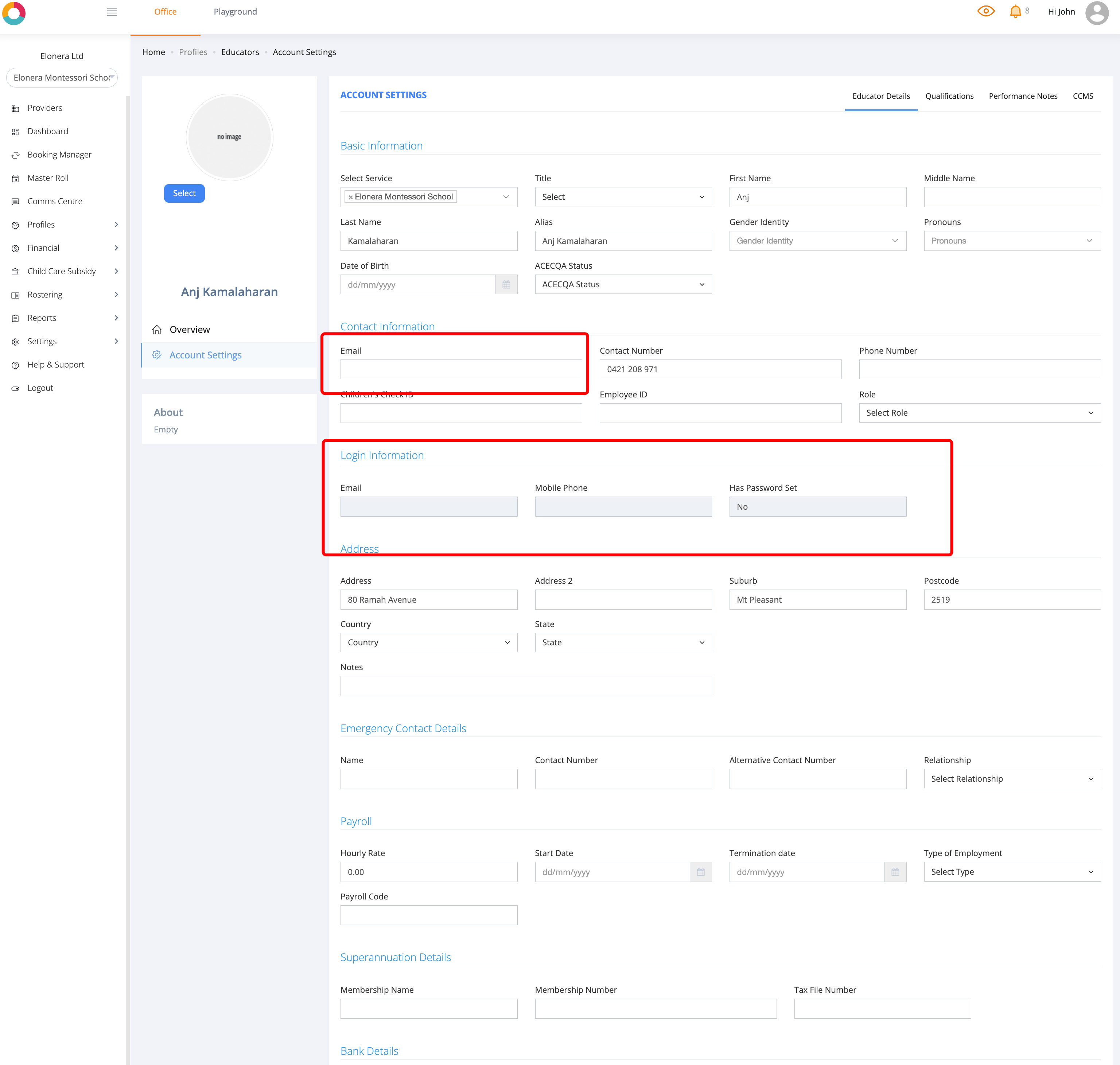 Office: Educator Profiles
